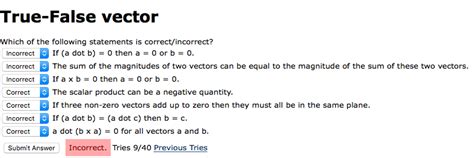 solved true false vector which of the following statements