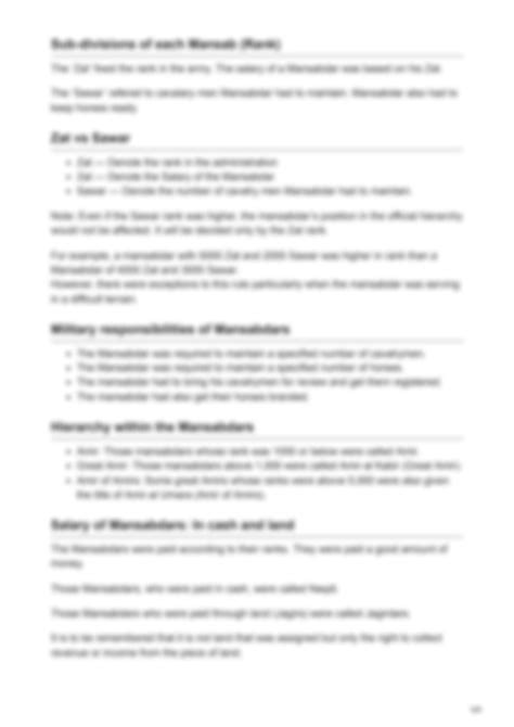 SOLUTION Mansabdari System Explained In Laymans Terms Studypool
