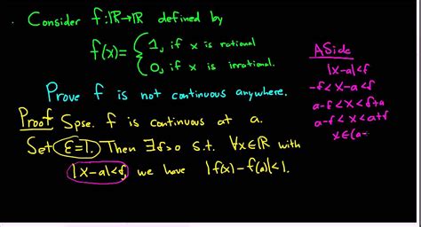 the dirichlet function is nowhere continuous advanced calculus proof calculus math videos