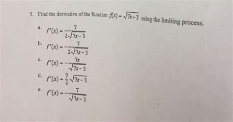 solved find the derivative of the function f x squareroot