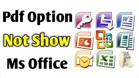 pdf option not showing word 2007 ms word me pdf ka option kaise laye youtube