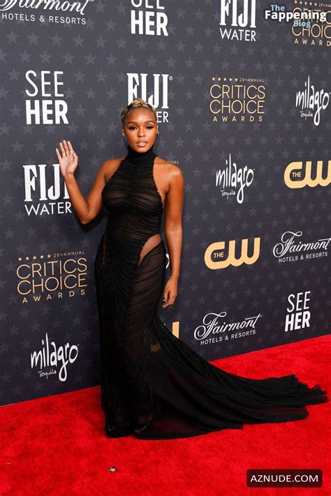 Janelle Monae Sexy Flashes Her Hot Boobs At The 28th Annual Critics Choice Awards In Los Angeles