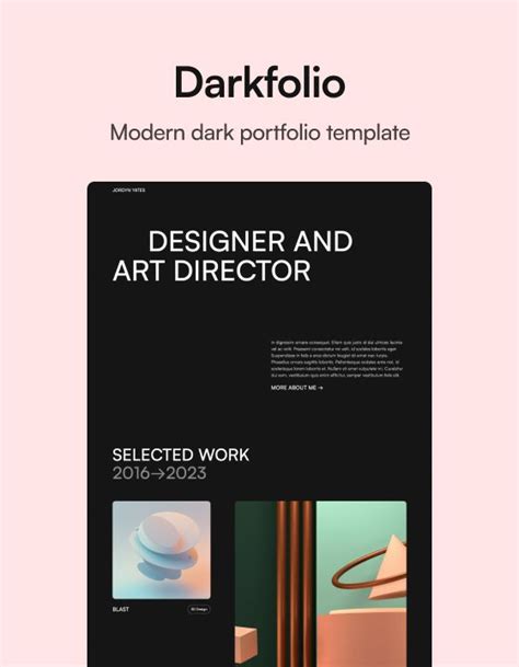 Darkfolio Portfolio Html Responsive Website Template