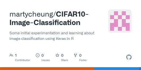 GitHub Martycheung CIFAR10 Image Classification Some Initial