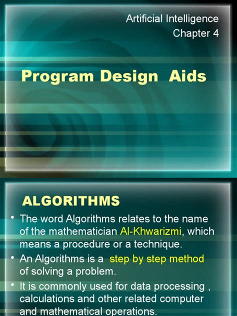 chapter4 program design aids pdf algorithms theoretical computer science