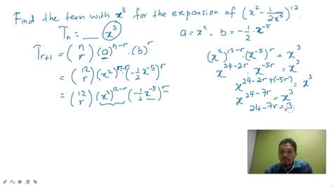 find the n term of binomial expansion youtube