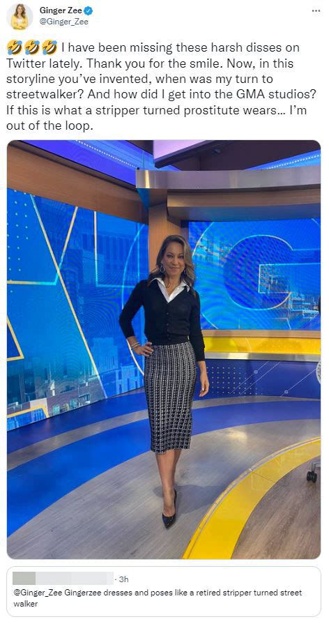 Gma Fans Rejoice After Ginger Zee Claps Back At Troll Who Claimed She Looks Like A Streetwalker