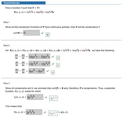 solved tutorial exercise find a function f such that f vf