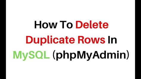 Write An Sql Query To Remove Duplicate Rows In A Table Write A Query