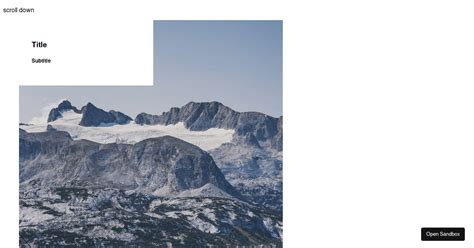 React Scroll Sticky Element Codesandbox