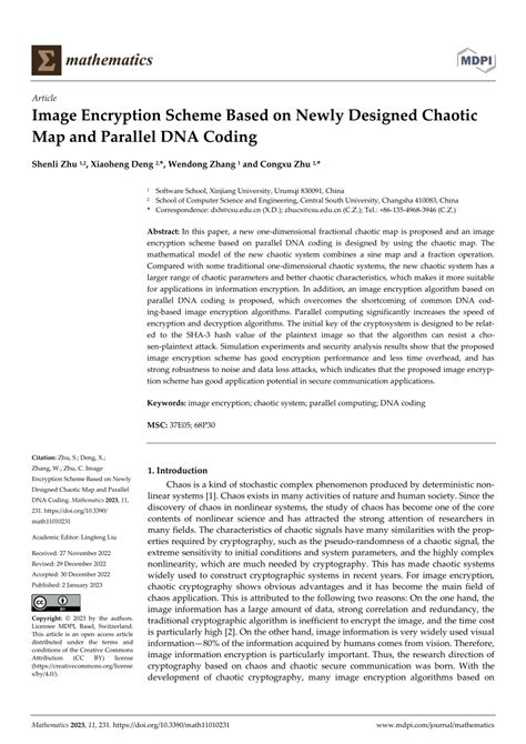 pdf image encryption scheme based on newly designed chaotic map and parallel dna coding