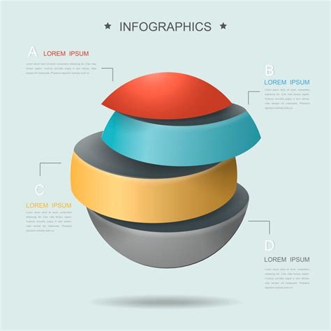 Premium Vector Creative Infographic Template Design With 3d Ball Chart