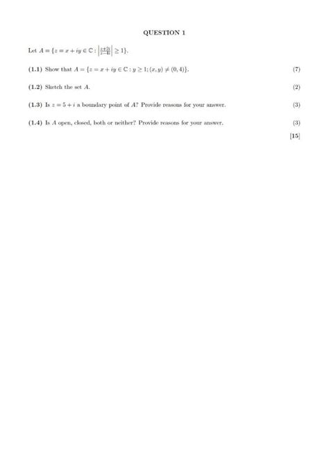solved question 1 let a {z x iy∈c ∣∣z−1iz 2i∣∣≥1} 1 1