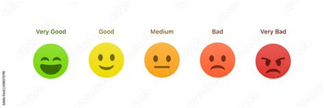 Vektorová grafika feedback emoji emoticons set rating scale of