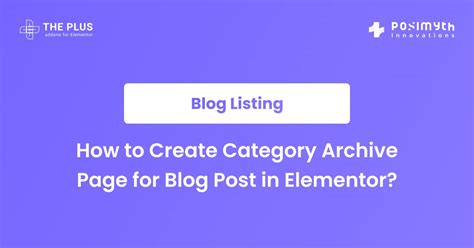 How To Create Category Archive Page For Blog Post In Elementor The