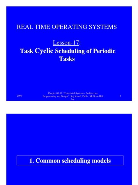 cyclic scheduling of periodic tasks pdf scheduling computing algorithms
