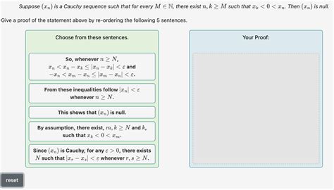 solved suppose xn is a cauchy sequence such that for every