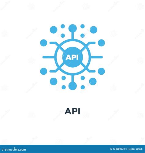 api icon application programming interface concept symbol desig stock vector illustration of