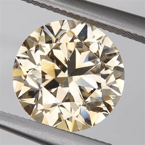 Diamond Natural Loose Light Brown Certified 3 01 Ct Round 9mm Etsy