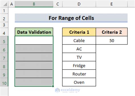 Apply Custom Data Validation For Multiple Criteria In Excel 4 Examples