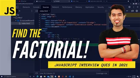 js interview program to find factorial of any number in javascript