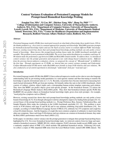 pdf context variance evaluation of pretrained language models for prompt based biomedical