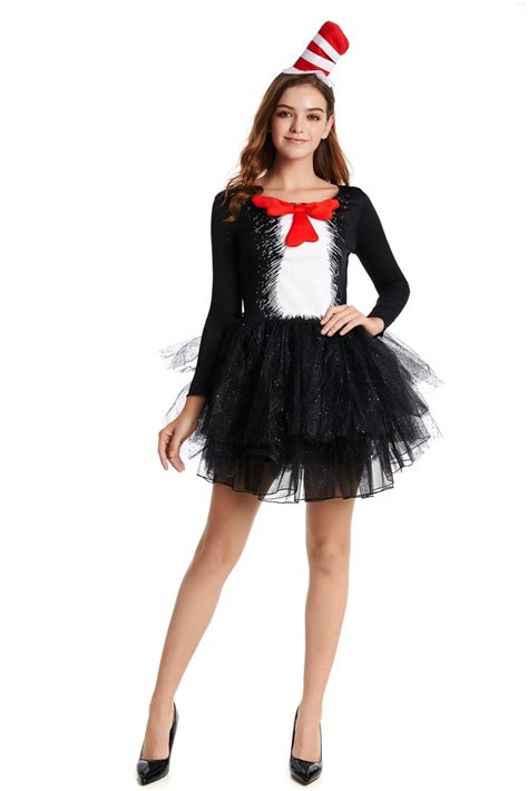 Ladies Dr Seuss Cat In The Hat Costume Dress Dr Seuss Costume Cosplay And Anime Costume