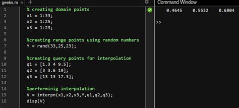 3d array interpolation matlab geeksforgeeks