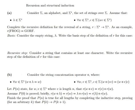 recursion and structural induction a consider an