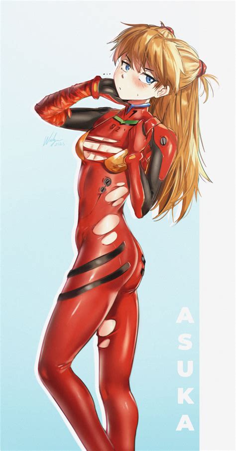 Rule 34 Asuka Langley Sohryu Blush Cleavage Cleavage Cutout Neon Genesis Evangelion Red Hair