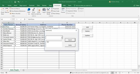 how do i use a combobox and textbox on a userform in vba to search and find data on the active