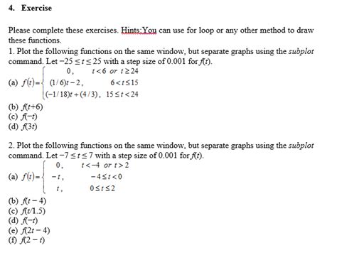 solved plot the following functions on the same window but