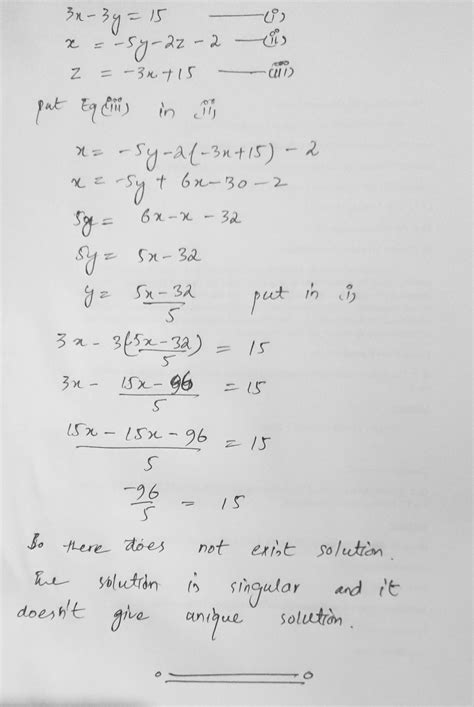 [solved] 2 solve the system of equations algebraically 3x 3y 15 x course hero