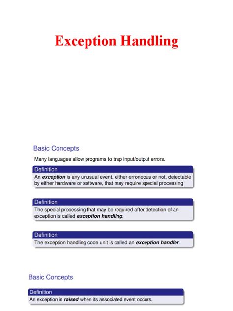 exception handling pdf c parameter computer programming
