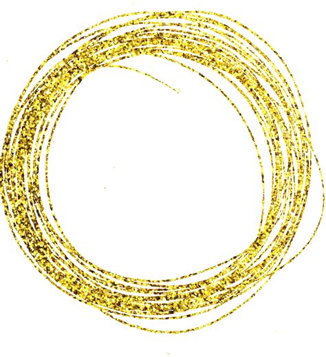 Gold Scribble Scratch Circle PNG Transparent OnlyGFX