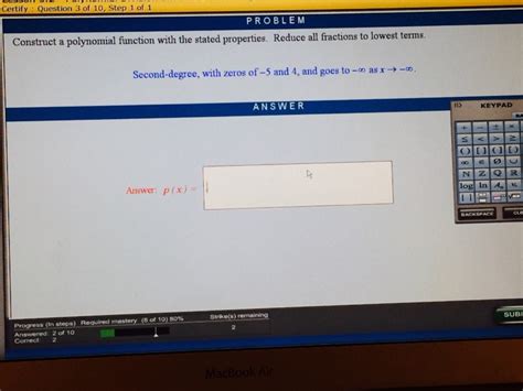 solved problem construct a polynomial function with the