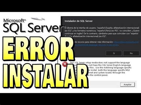 ERROR Al INSTALAR SQL SERVER Aki La SOLUCION YouTube