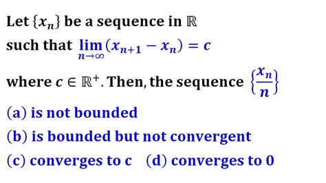 every convergent sequence is bounded and monotone iit jam 2014 real analysis youtube