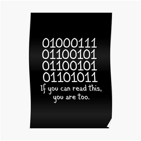 funny binary for real geek programming coding funny computer programmer poster for sale by