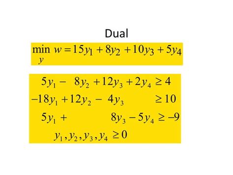 primal and dual problem