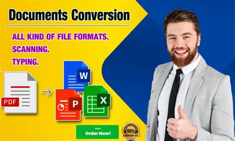 convert pdf to word excel ppt and typing by maxpro creation fiverr