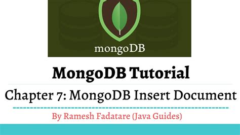 mongodb tutorial 7 mongodb insert document youtube
