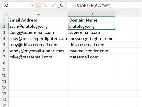 Excel How To Extract Domain From Email Address