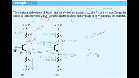 Electronics I BJP Example 6 2 The Transistor In The Circuit Of Fig