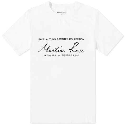 Martine Rose Classic Logo T Shirt White End
