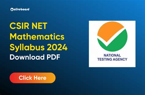 csir net mathematics syllabus 2024 and exam pattern