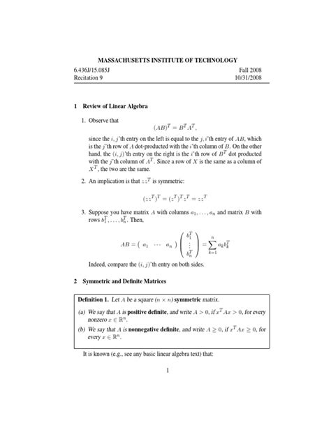mit6 436jf08 rec09 pdf eigenvalues and eigenvectors matrix mathematics