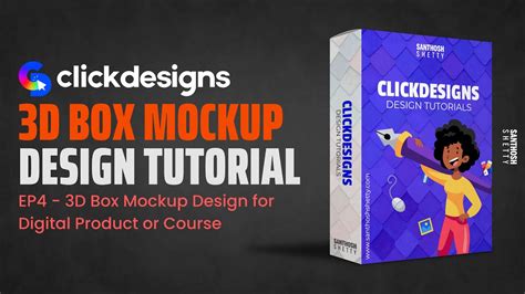 EP4 3D Box Mockup Design For Digital Product Or Course Using