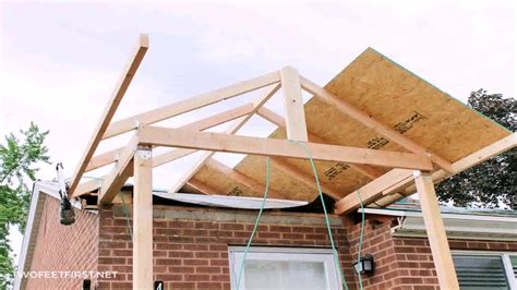 Gable Porch Roof Framing Youtube