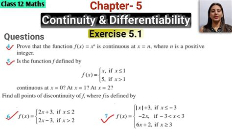 exercise 5 1 class 12 maths question q4 q5 q6 q7 class 12 maths ex 5 1 q4 q5 q6 q7 ncert